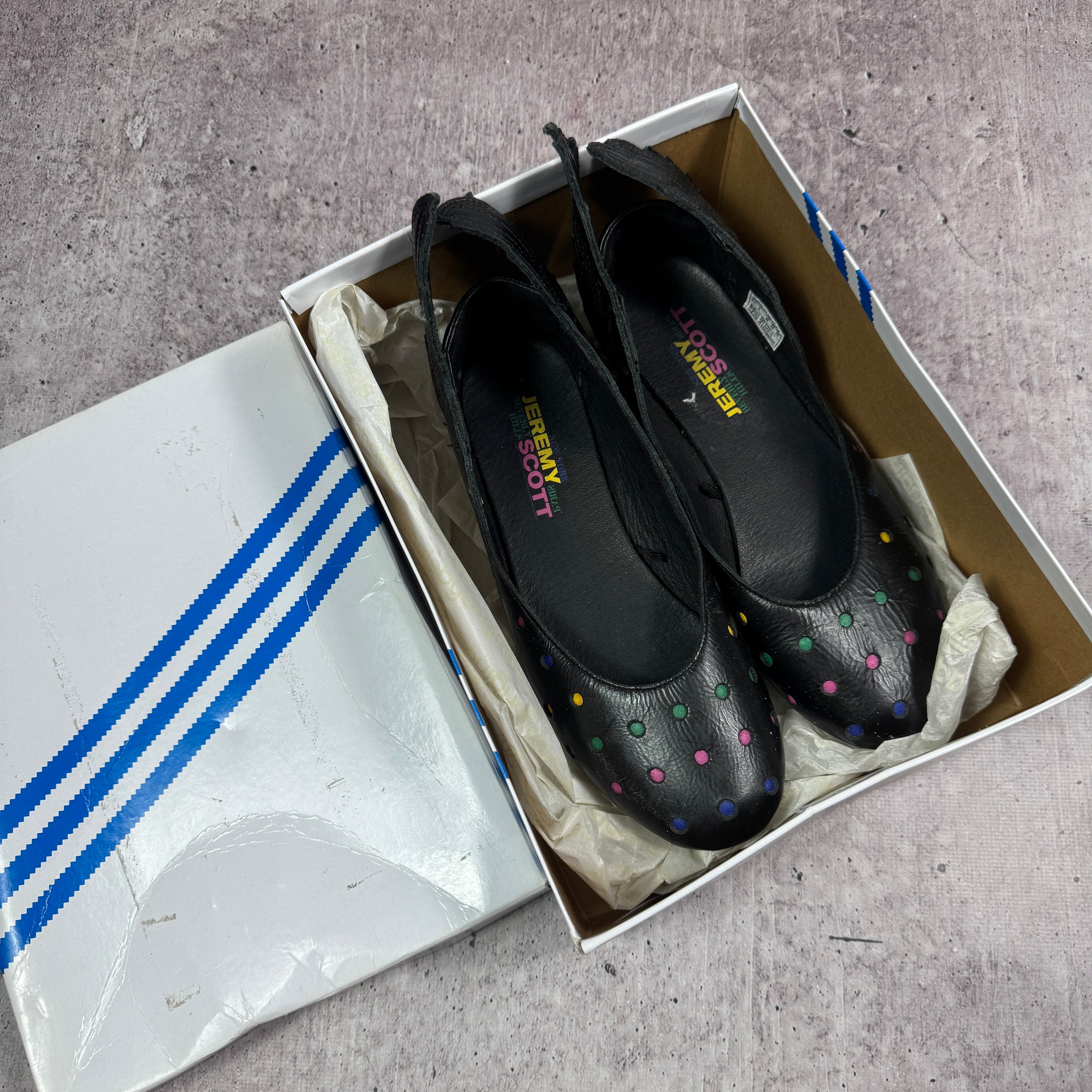 Adidas x Jeremy Scott 2011 Wing Polka Dot Ballet Flats 37/38 – darina`s garms