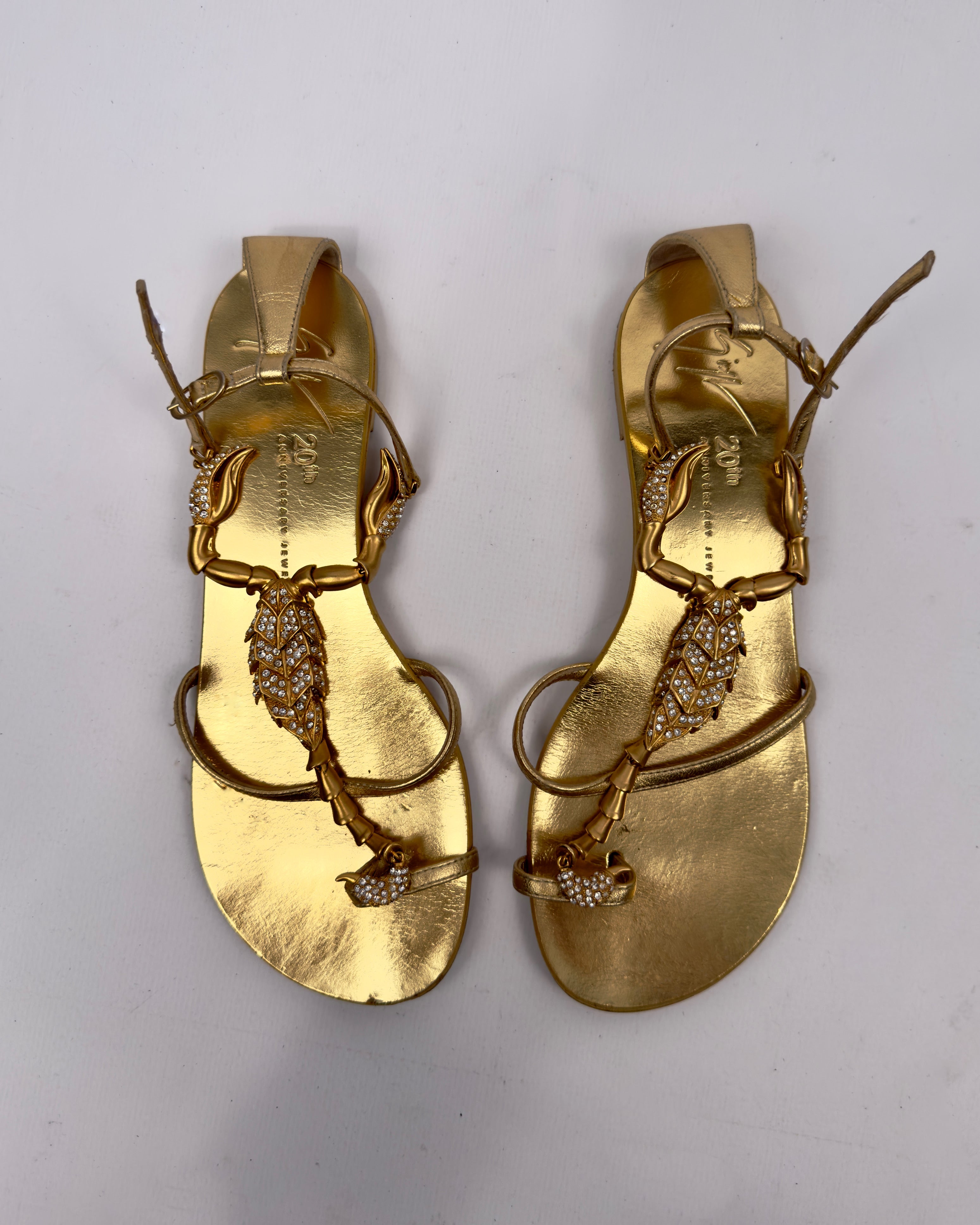 Giuseppe Zanotti 20th anniversary Italian Iconic Scorpion Sandals — 37 ...