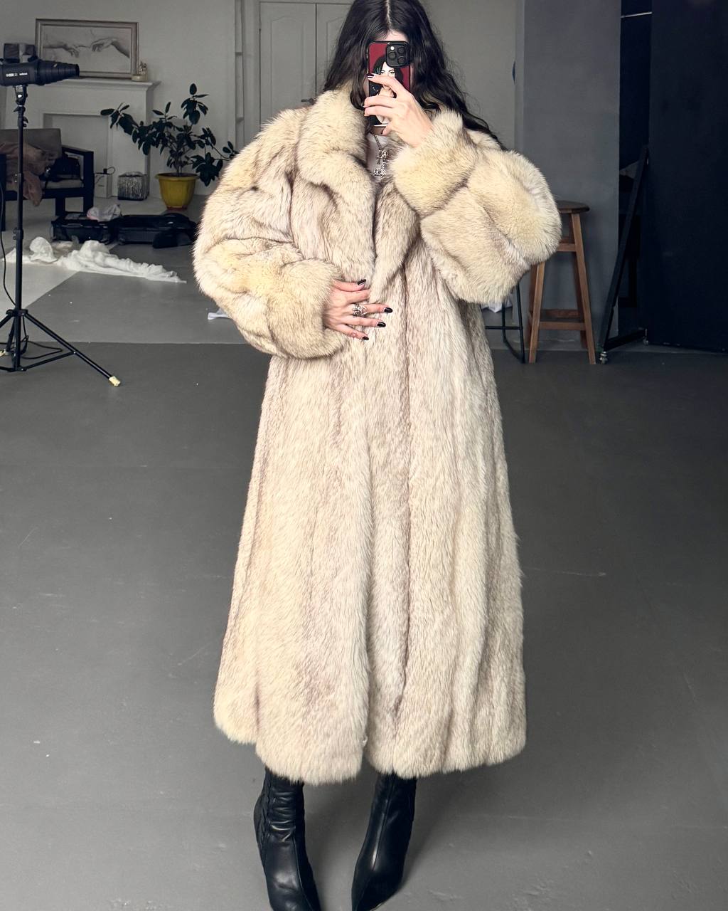 Rare Long Vintage Arctic Fox Fur Coat – darina`s garms